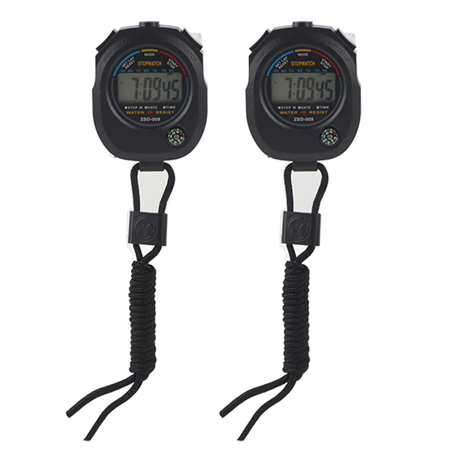 Digital LCD Stopwatch Timer, Handheld Wide Use for Racing Horse Swimming