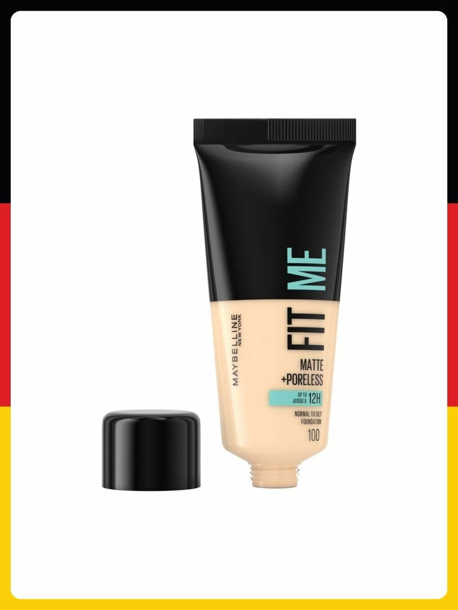 Тональный крем Maybelline New York Fit Me Matte + Poreless Foundation 100 Warm Ivory