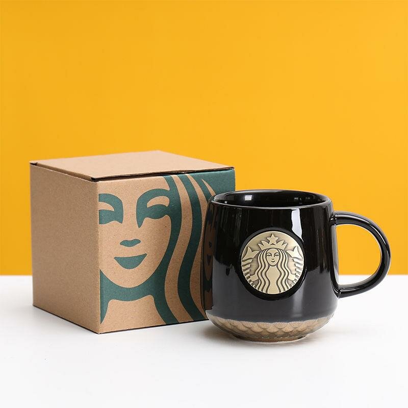 Кружка кофейная Starbucks, 350 мл, костяной фарфор, белый цвет