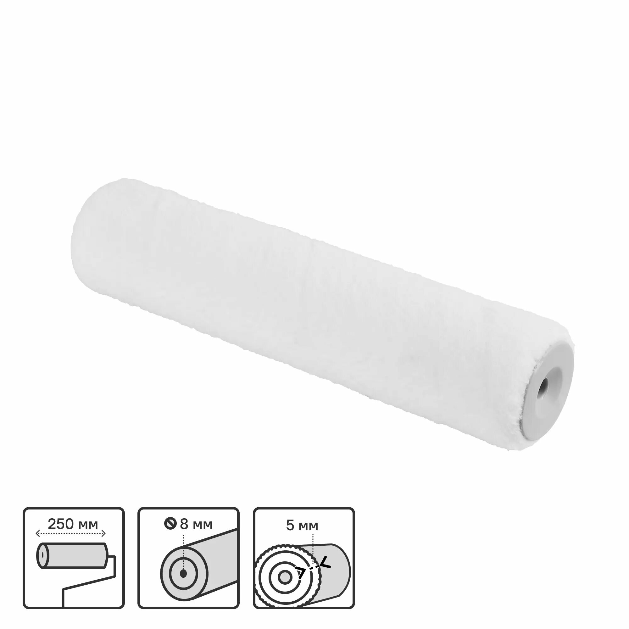 Валик для лакирования Hansa Filt 5 250 мм на бюгель 8 мм поролоновый валик для лака