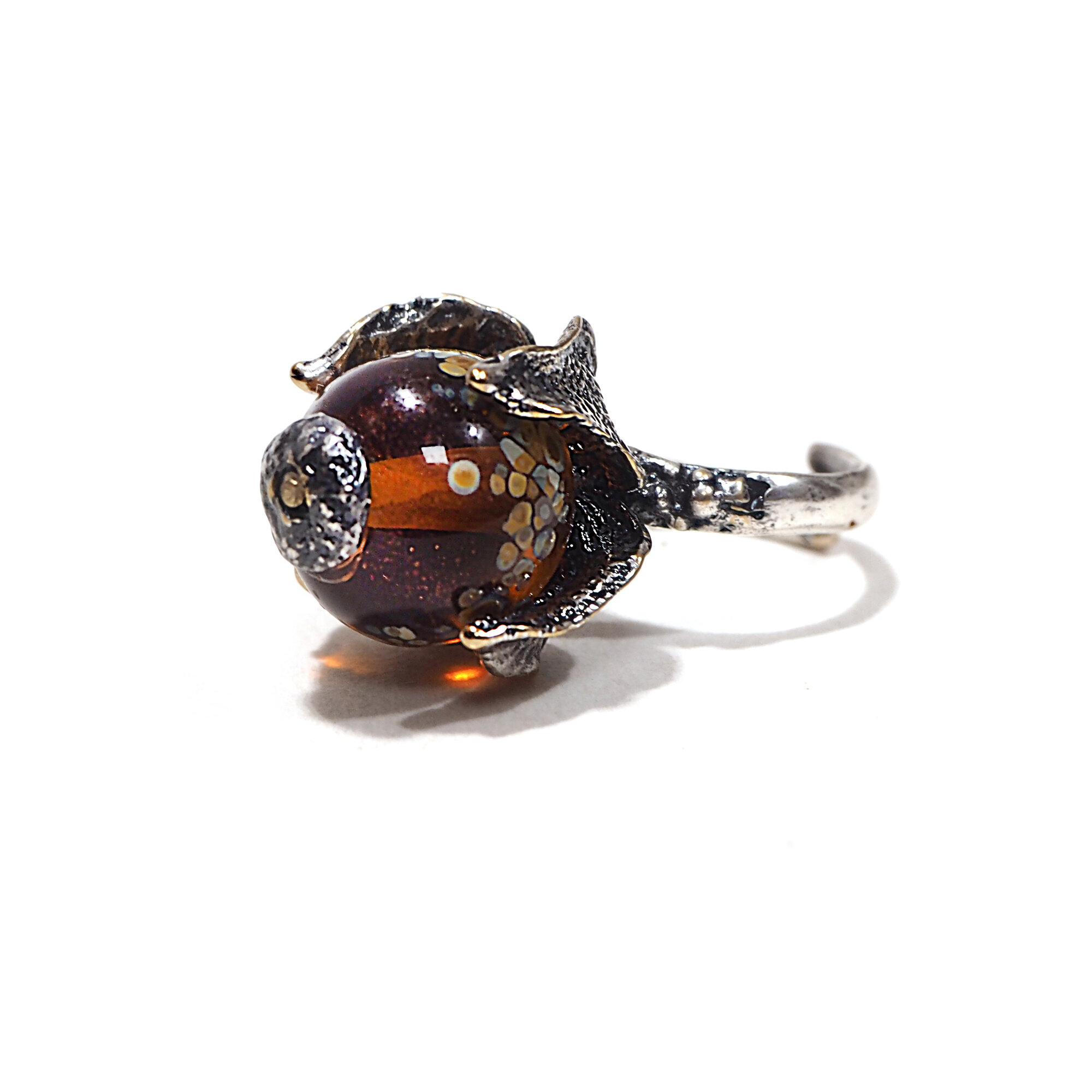 Кольцо плетеное, муранское стекло