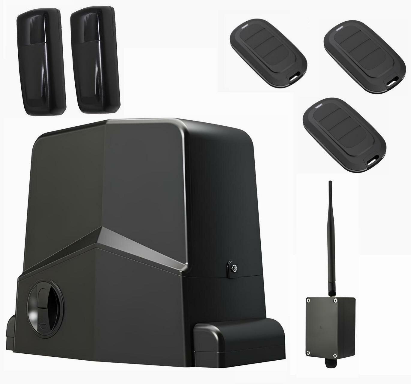 Автоматика для откатных ворот ARW-1000MKIT F-BT-Т3, комплект: привод, фотоэлементы, 3 пульта, Bluetooth-модуль