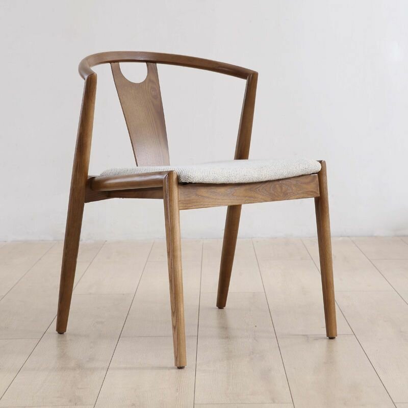 Кресло для отдыха со спинкой в китайском стиле из массива дерева