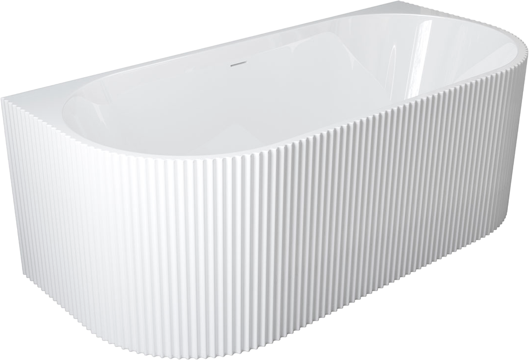 Акриловая ванна BelBagno Uno BB713 170x80 см, пристенная, белая, на ножках, со сливом-переливом, с донным клапаном