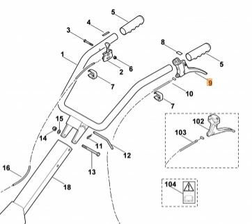 VIKING рычаг сцепления VH400 оригинал