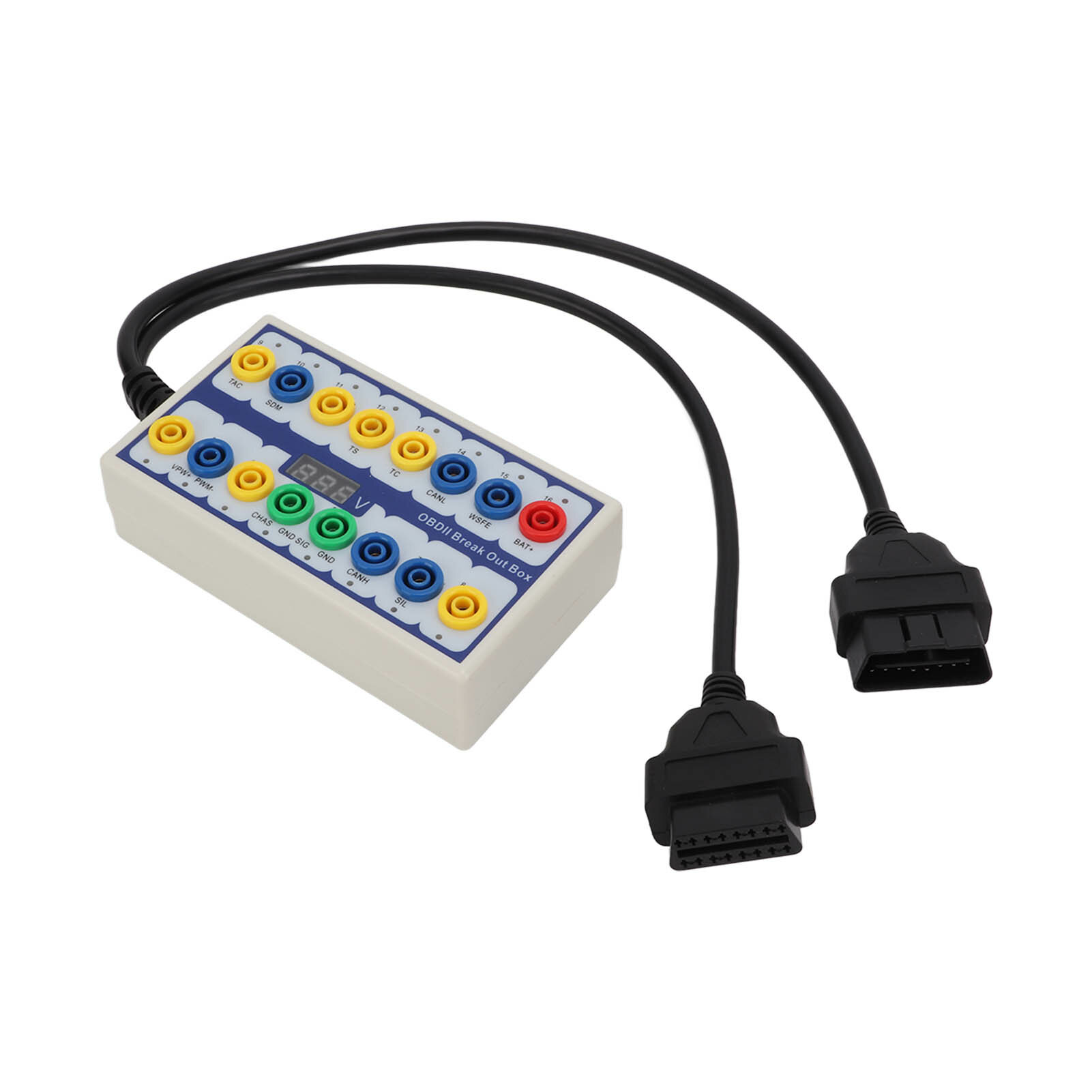 OBDII Breakout Box OBD2 Детектор протокола с диагностическим кабелем Универсальный для автомобильной передачи линейного сигнала OBD