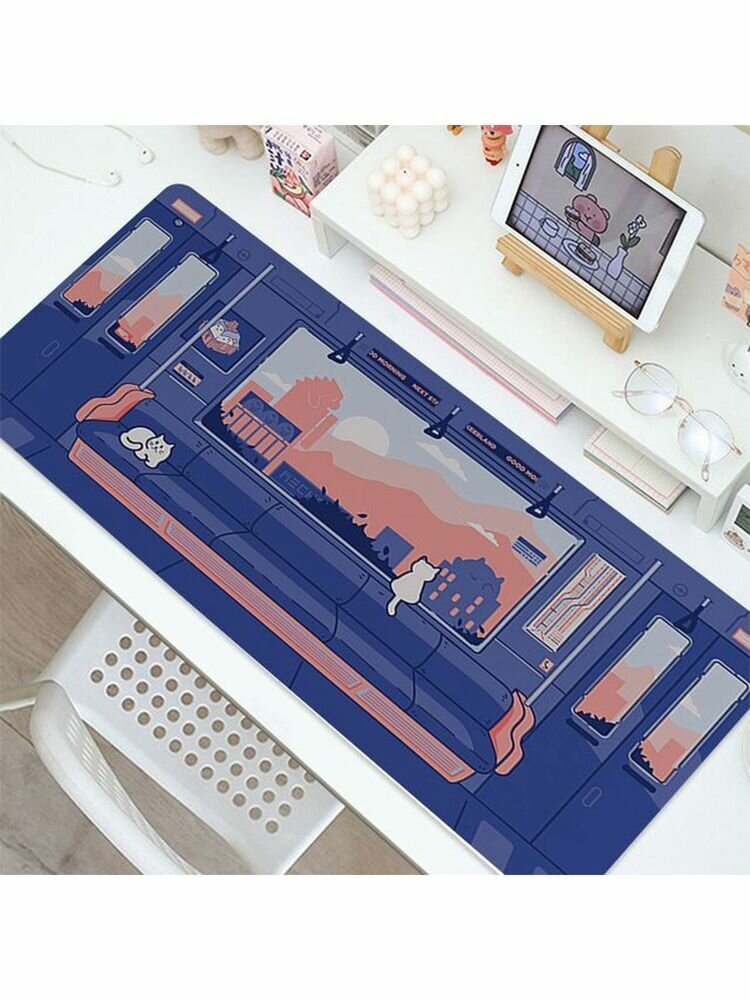 Игровой коврик для мыши Обычный коврик для мыши, XXL, бежевый, белый