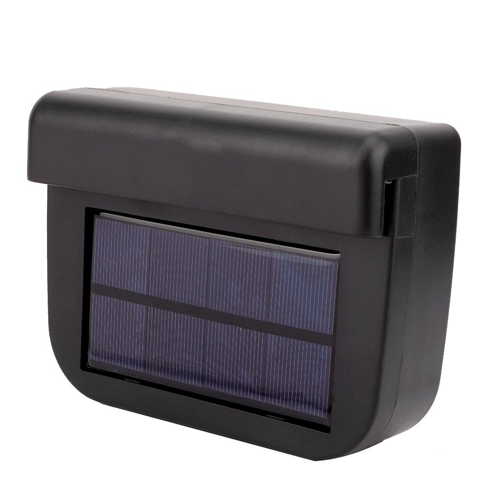 Система вентиляции автомобиля с солнечной энергией, вентилятор вытяжной для авто, вентиляционная решетка, обогреватель, черный цвет, материал ABS, вес 345 г, размер 15x11x6 см, для легковых автомобилей, грузовиков, trucks, 0.3 Вт, 1 шт в комплект