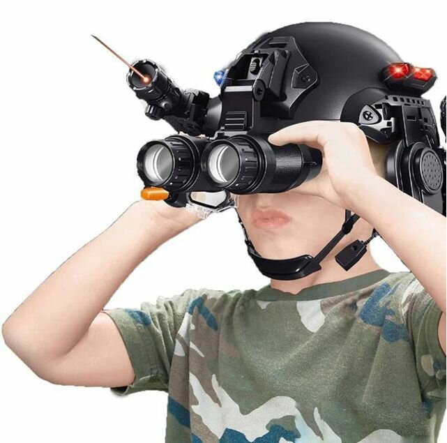 Шлем тактический для детей/ Каска с 8ю функциями/ свет и звук