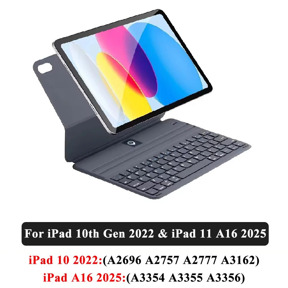 Портативный чехол-книжка с клавиатурой для iPad Air 11 13 2024 M4, iPad 10 10th Generation Air 4 5 10,9 ', для iPad Pro 11 12.9, iPad Pro 11 13 2024 M4, умный чехол-книжка с клавиатурой, Русская клавиатура