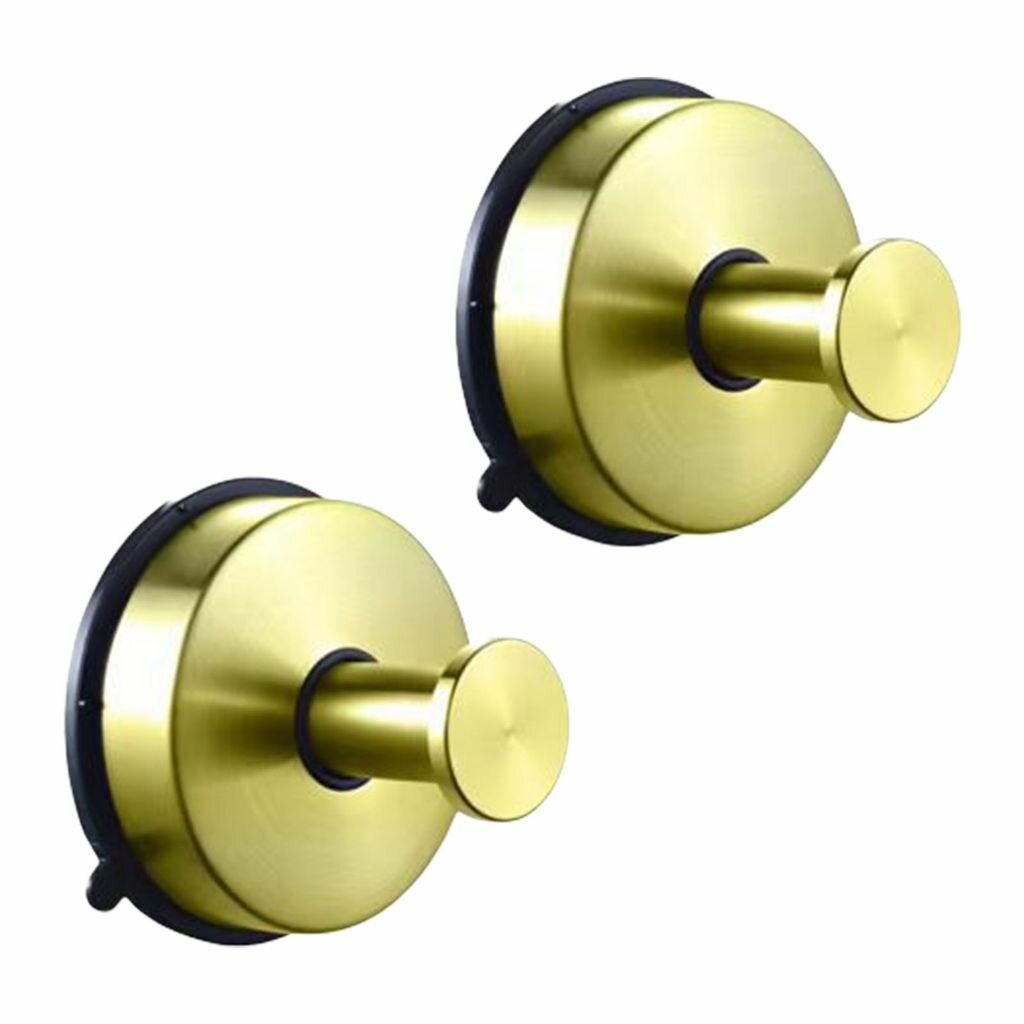 1 комплект из 2-х вакуумных полотенец на присоске для ванной комнаты-золотой