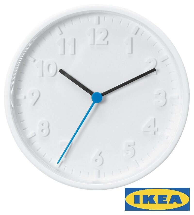 Часы стомма икеа (STOMMA IKEA), 20 см, белый