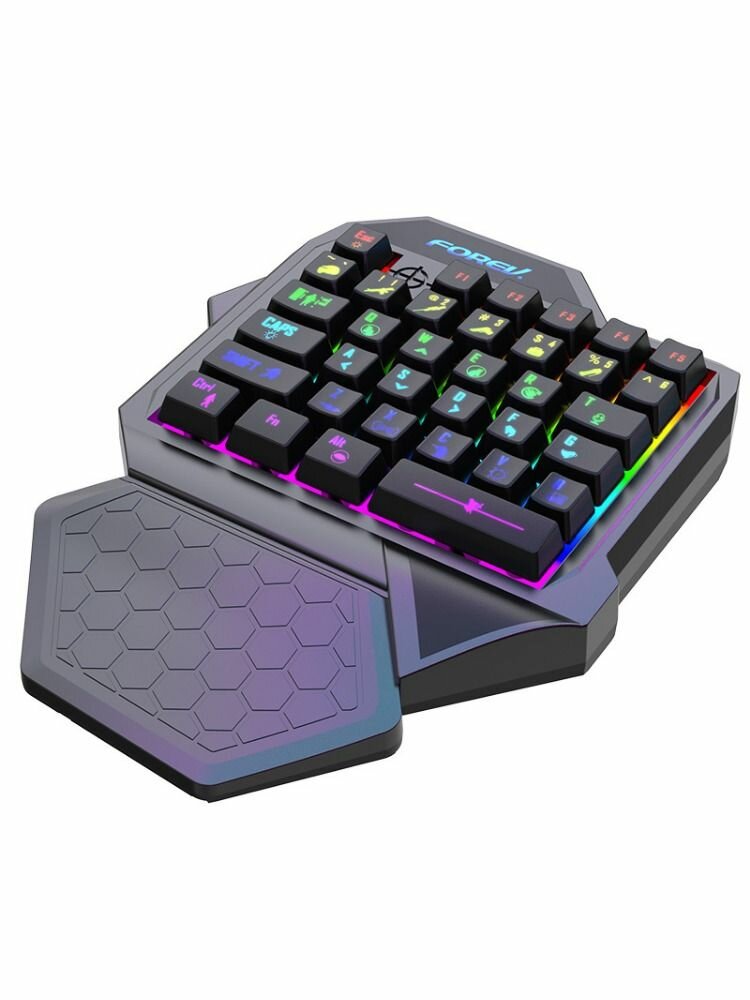 Одноручная RGB игровая клавиатура, проводная, механическая, киберспорт