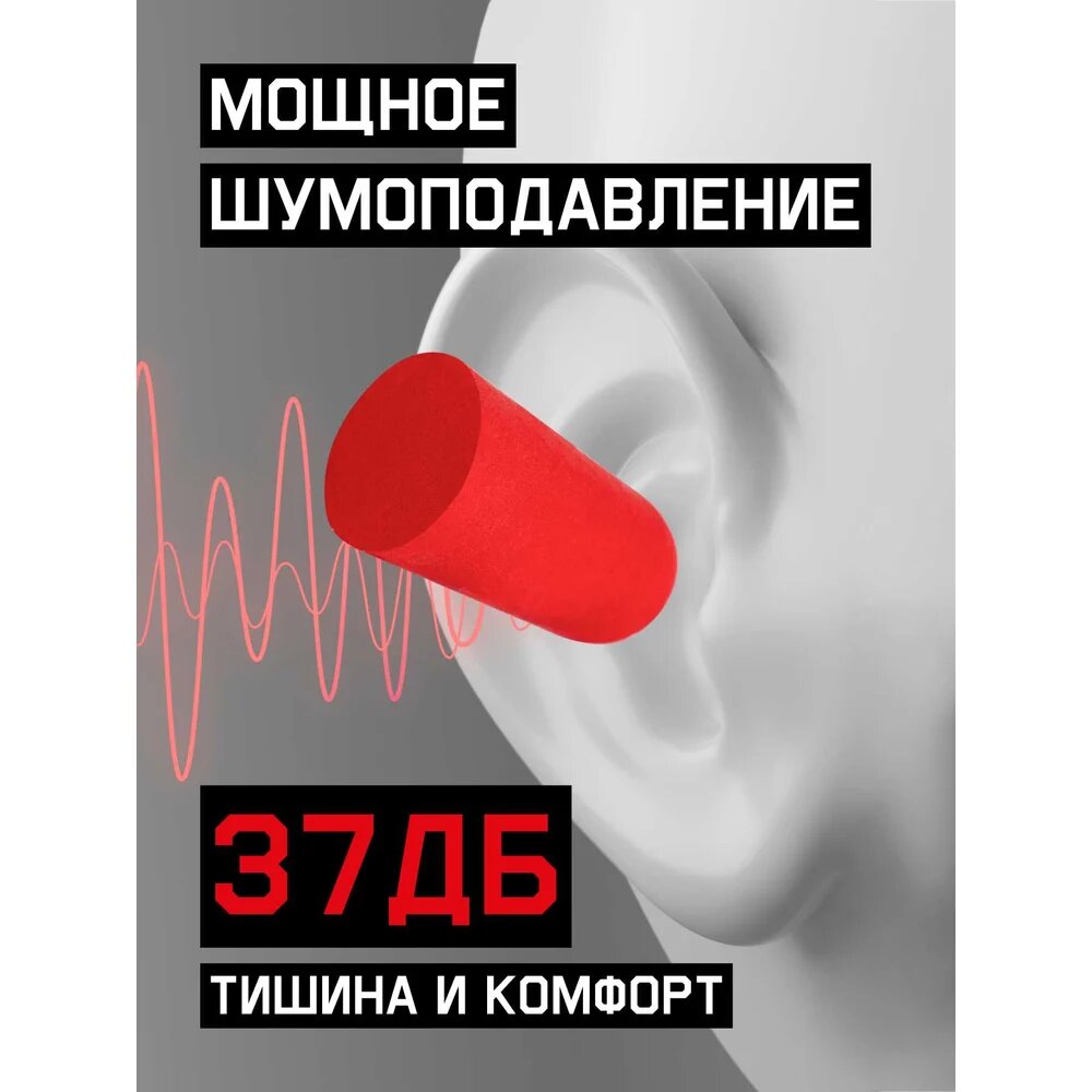 Беруши Jeta Safety противошумные из полиуретана 37дБ, 1 пара, JEM20