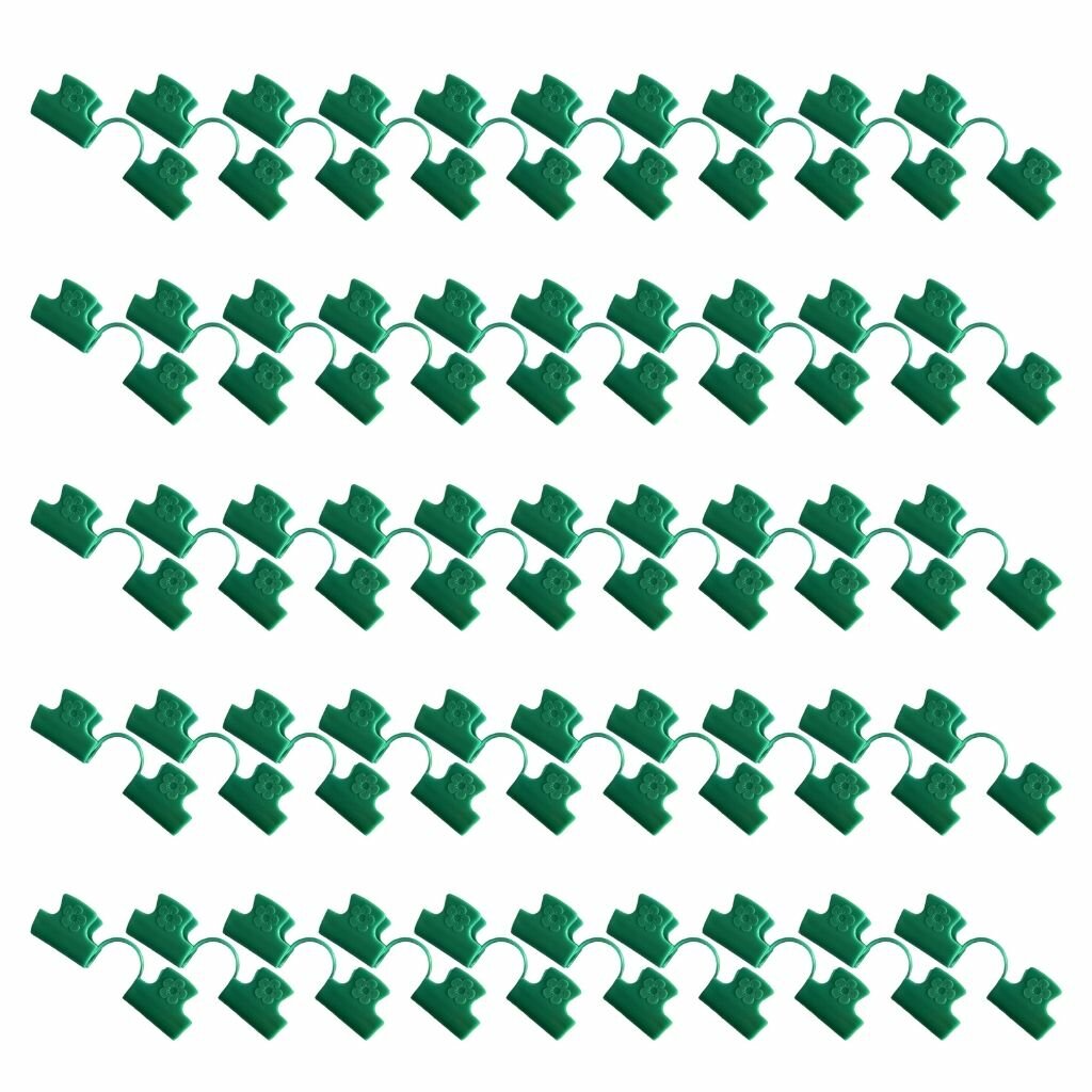 50 шт, садовый пластиковый фиксированный пленочный зажим для теплицы аксессуары для теплиц-11-миллиметровая пленочная пряжка с двуглавой головкой темно-зеленого цвета