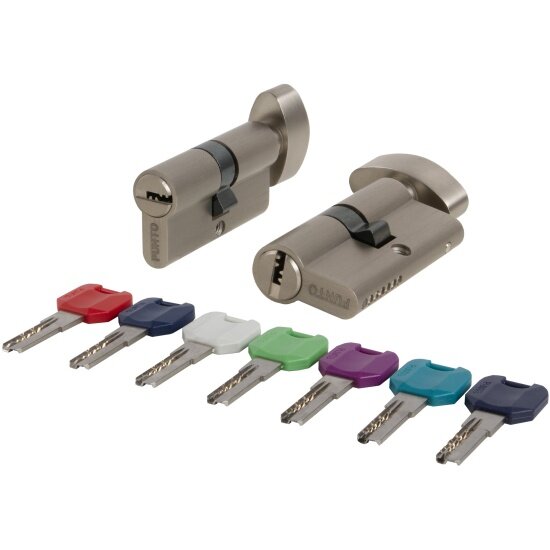 Punto Цилиндровый механизм MaxPro7002Knob70mm(30+10+30) SN никель 7key с вертушкой