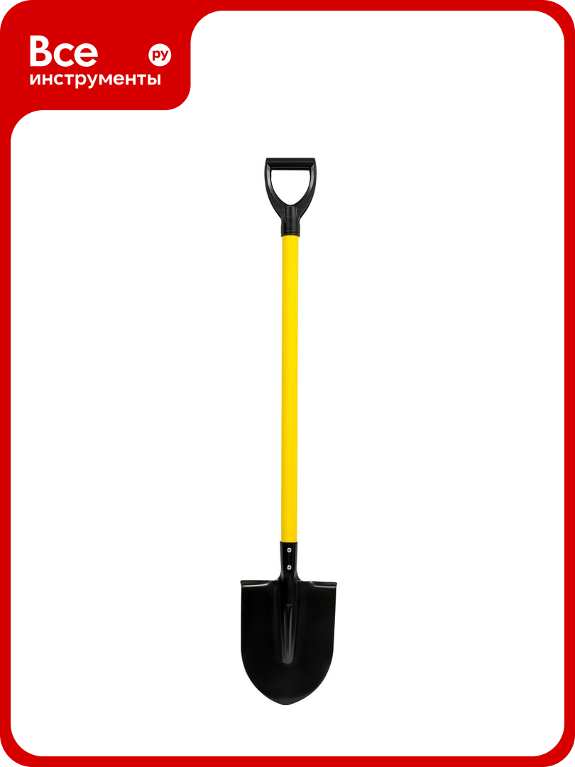 Штыковая цельнометаллическая лопата с черенком и ручкой Gigant SH-12, металлический
