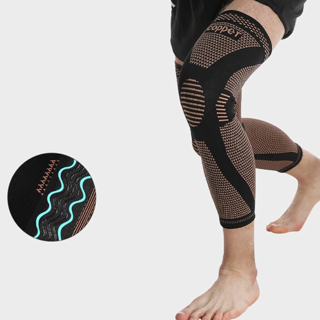 Спортивные наколенники нейлоновые длинные теплые леггинсы