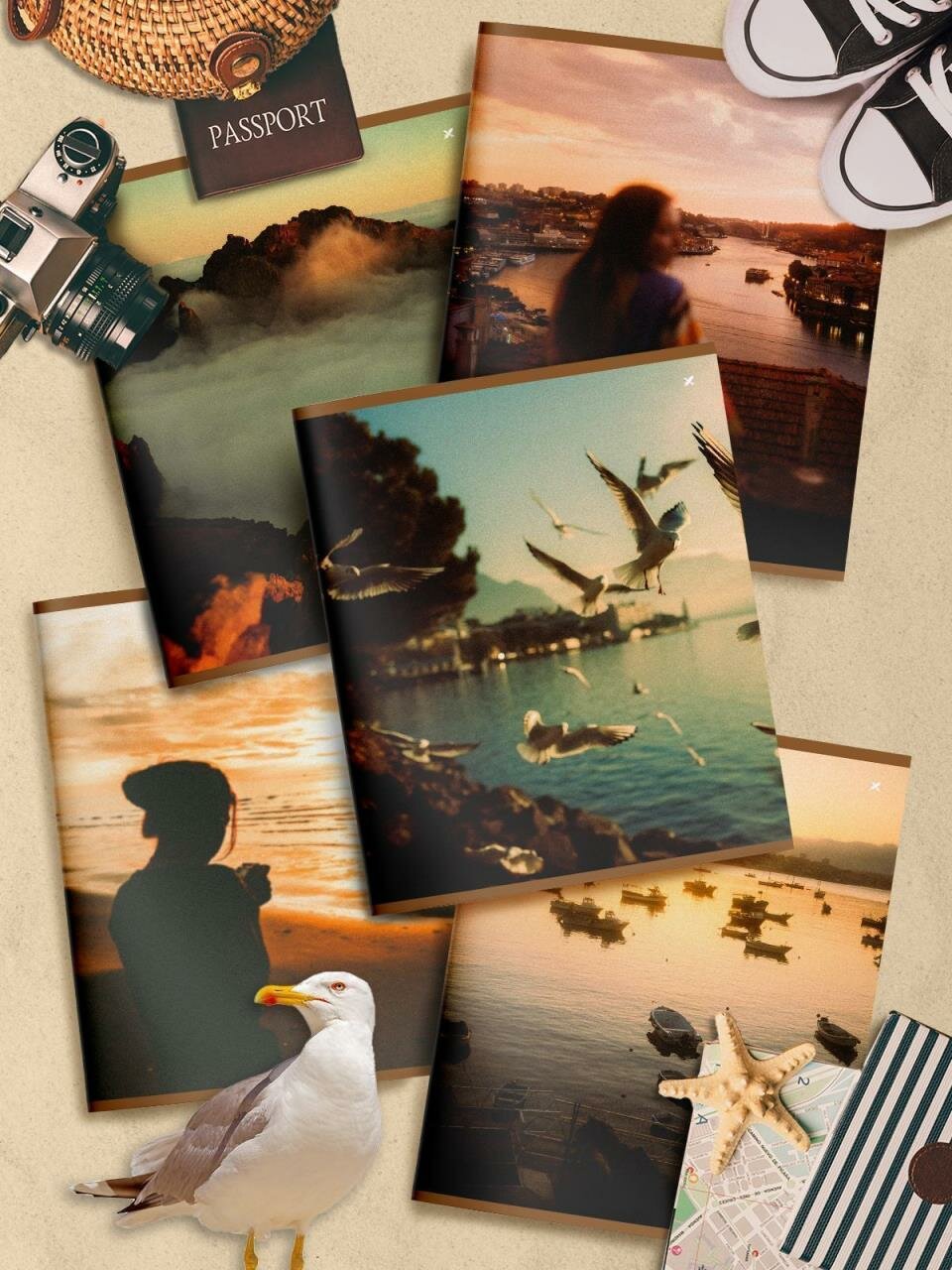 Тетрадь 1 шт 48 л. А5 линия, на скрепке, офсет LOREX SIMPLE JOY мелованны картон, двоная обложка, запечат