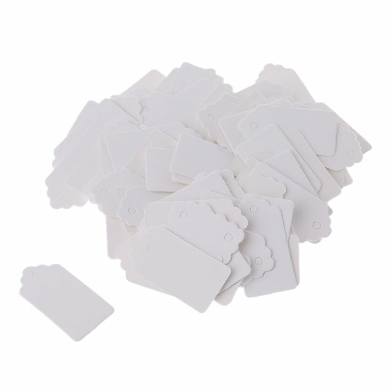 100шт Кожаные Бирки для Подарков 2x4см