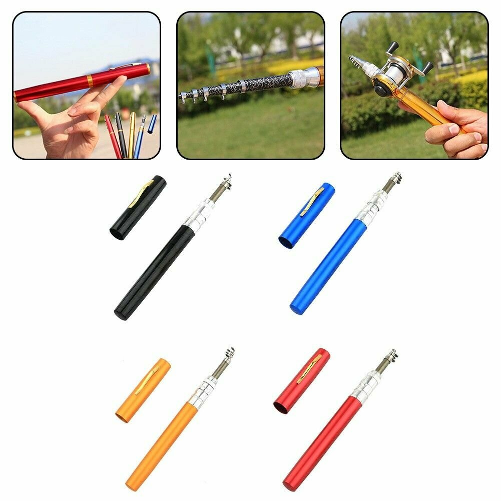 OZ-WIDR-набор телескопических карманных удочек в форме ручки, маленькие ультракороткие удочки