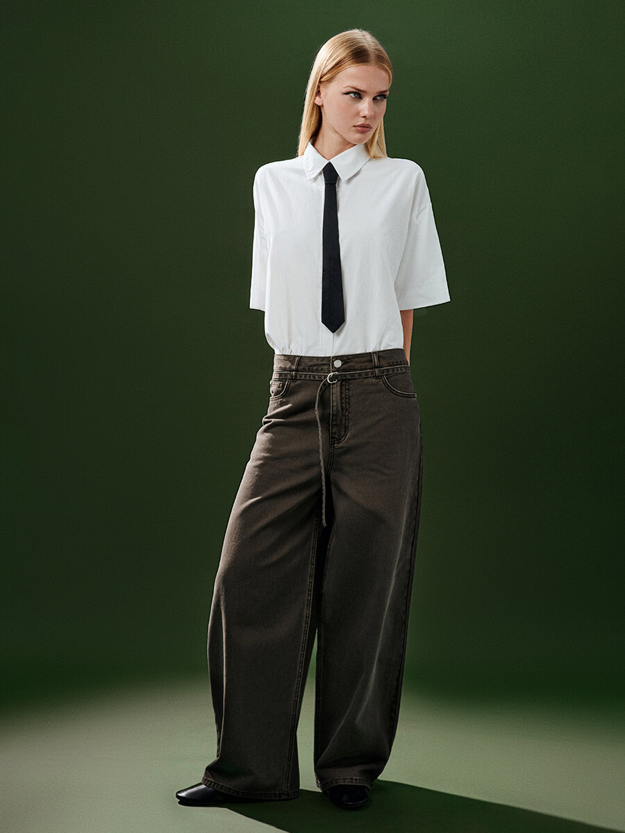 Джинсы багги 