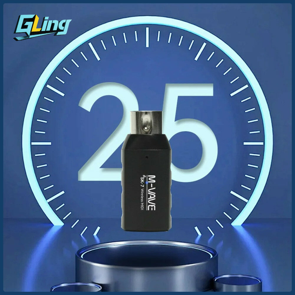 Беспроводной MIDI-адаптер M-VAVE, 2.4 ГГц, USB, дальность до 15 м