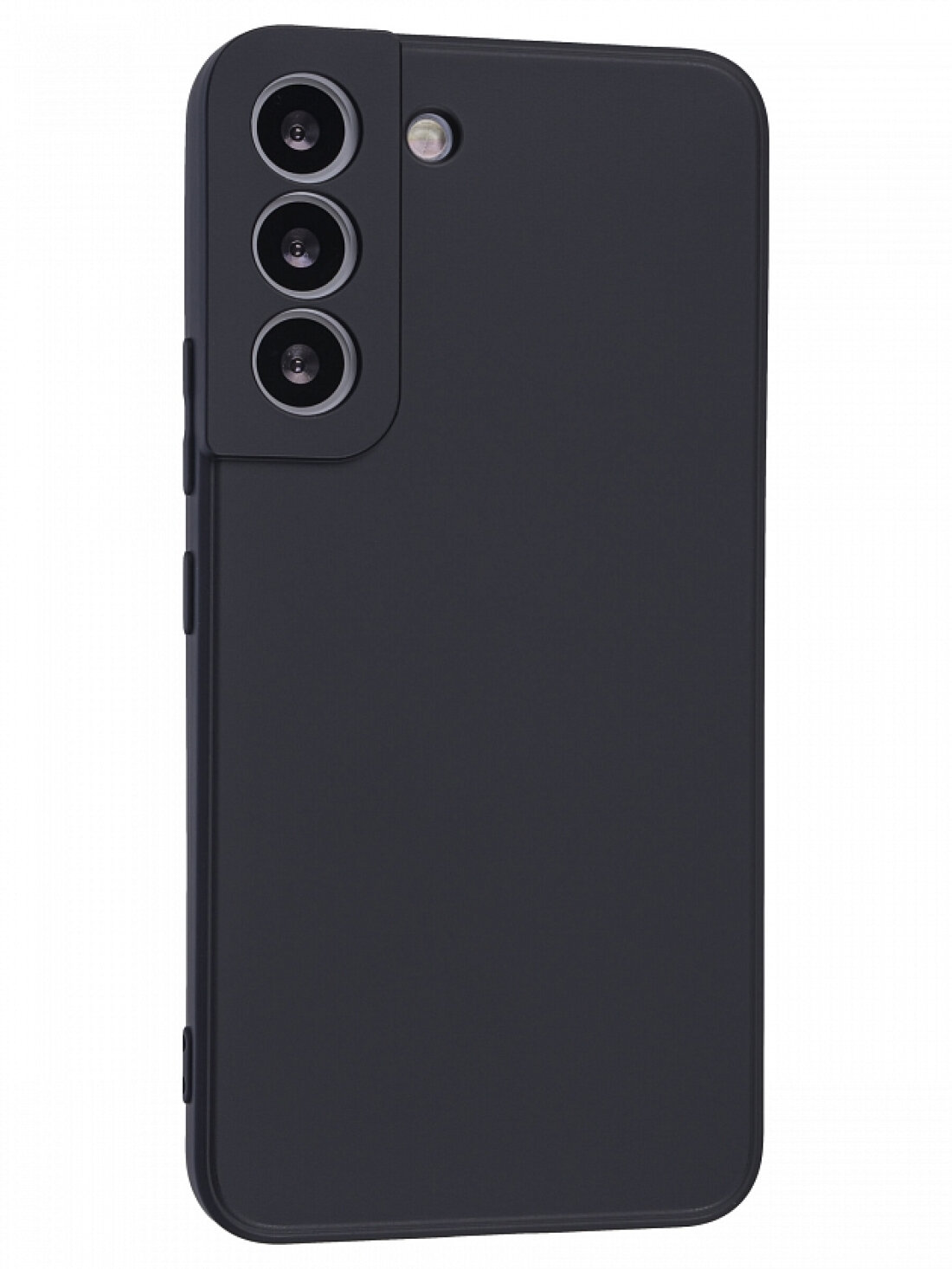 Чехол силиконовый для Samsung Galaxy S22, good quality, с защитой камеры, X-CASE, черный