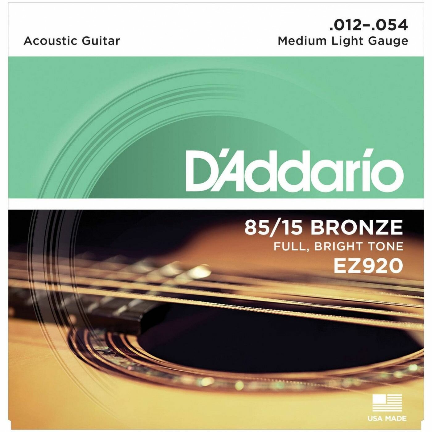 D'Addario 12-54 EZ Acoustic Guitar Bronze 85/15 EZ920
