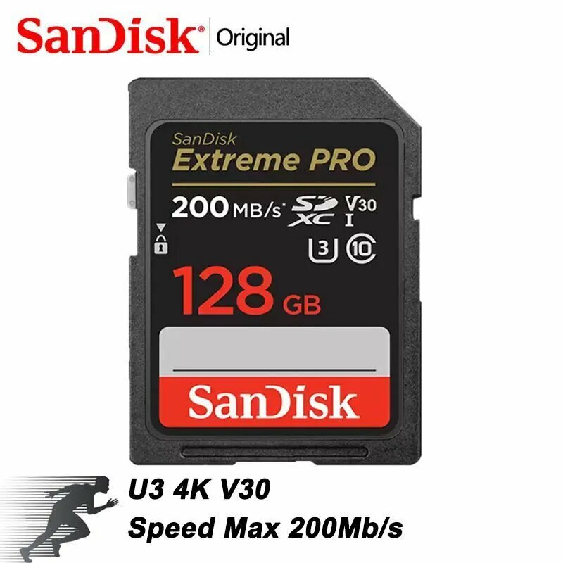 Карта памяти SanDisk Extreme Pro SDSDXXD-128G, 128Gb, U3, V30, 4K