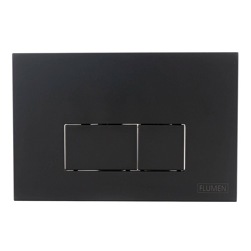 Кнопка для инсталляции FLUMEN, два режима смыва, черный муар
