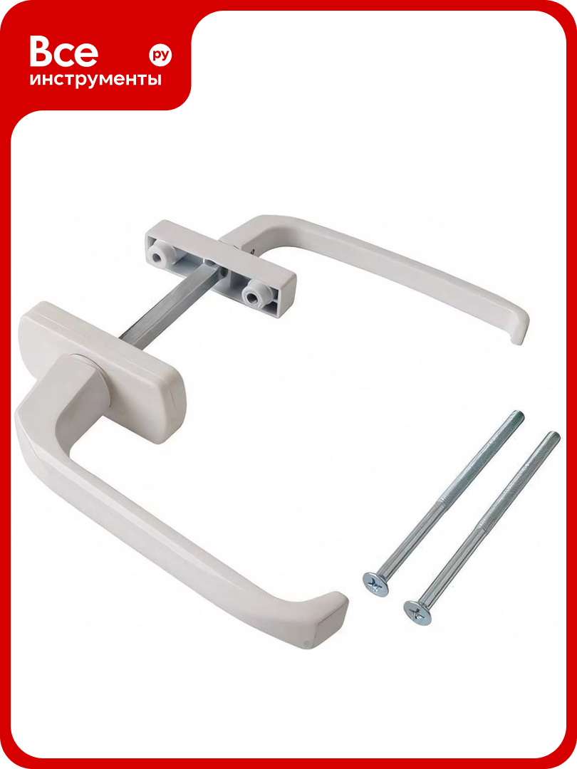 Гарнитур для балконной двери ELEMENTIS узкий, алюминиевый, белый VVD0009.07/MP