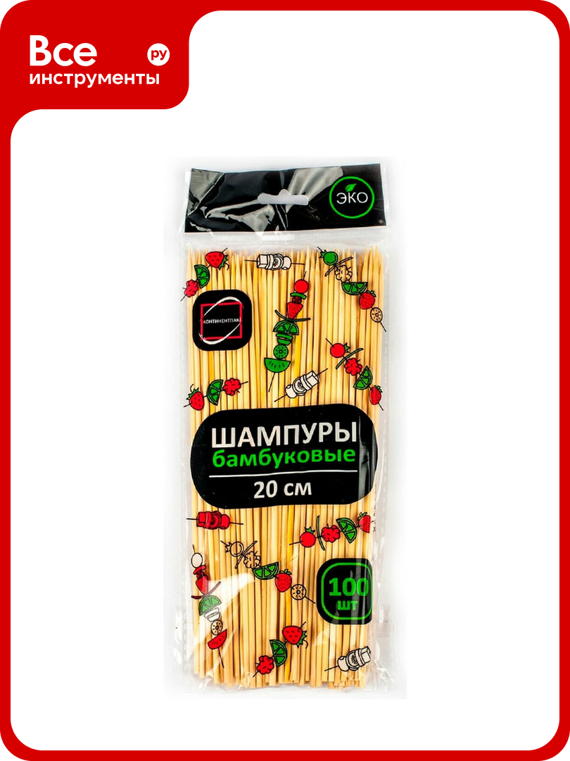 Шпажки-шампуры для шашлыка офисмаг бамбуковые 20 см, 100 штук, КП 107948 700660, для приготовления мяса