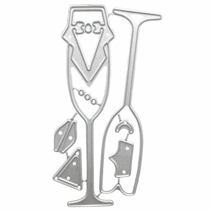 (1 комплект) Вырубка для декупажа/скрапбукинга Бокал для вина 1