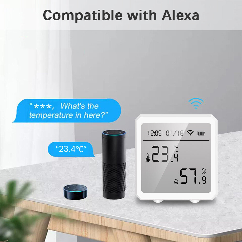 WiFi термометр гигрометр беспроводной цифровой комнатный датчик температуры
