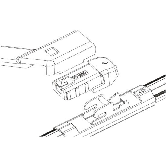 Адаптер щетки стеклоочистителя Osawa PUSH BUTTON 19мм комплект, 2 шт, OMA24