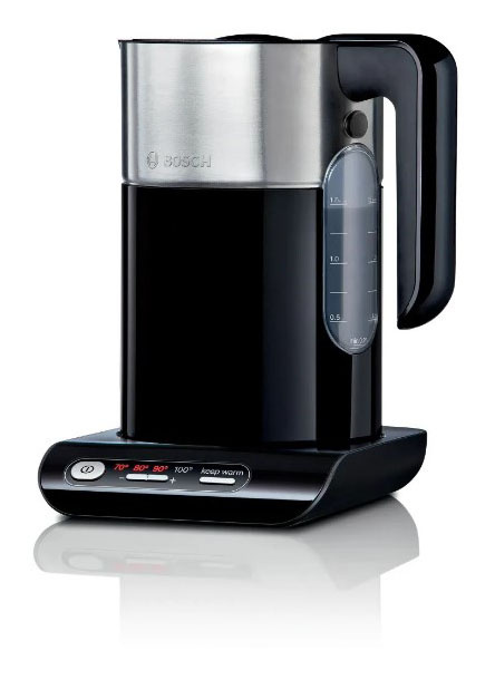 Чайник электрический Bosch TWK8613P, черный/серебристый