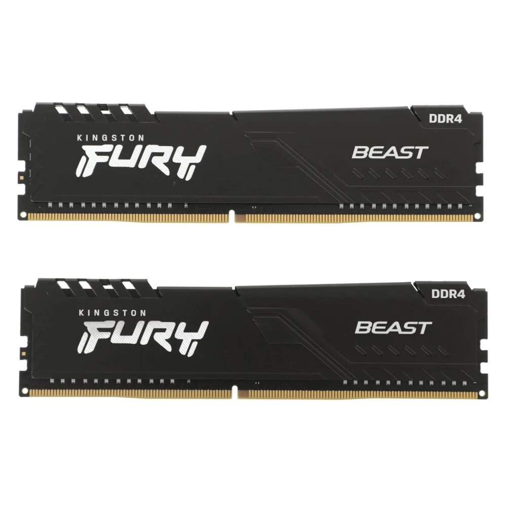 Оперативная память Kingston FURY Beast Black [KF432C16BBK2/16] 16 ГБ