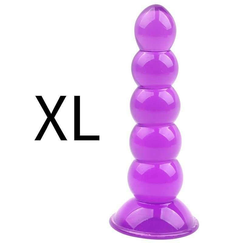 Длинные толстые анальные шарики с присоской массажер простаты, стимулятор точки G, анальный тренажер для мужчин, женщин и пар (5 шариков)
