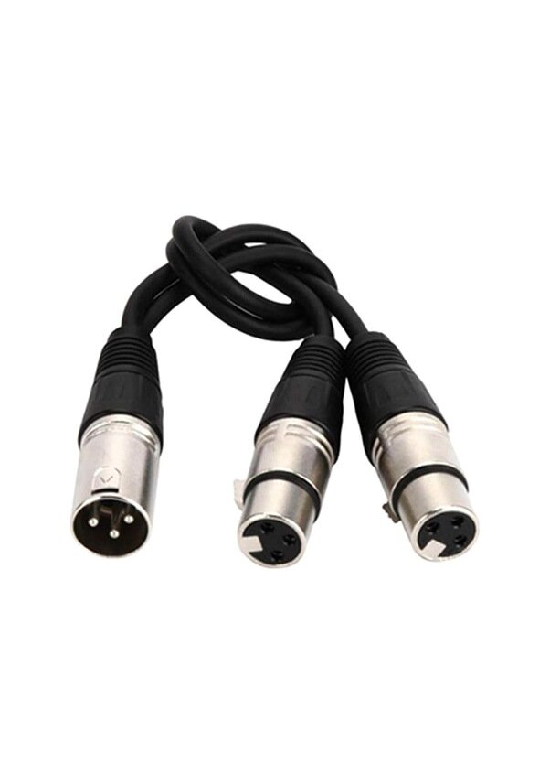 Разветвитель XLR «мама» на «двойной папа» Y 3-контактный, сбалансированный аудио