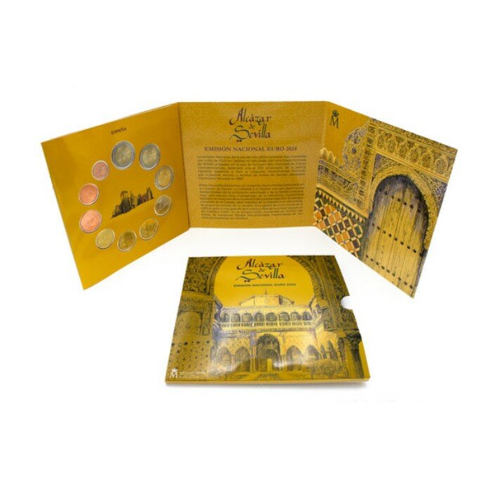 Испания, годовой набор монет евро 2024 г. (10 штук).