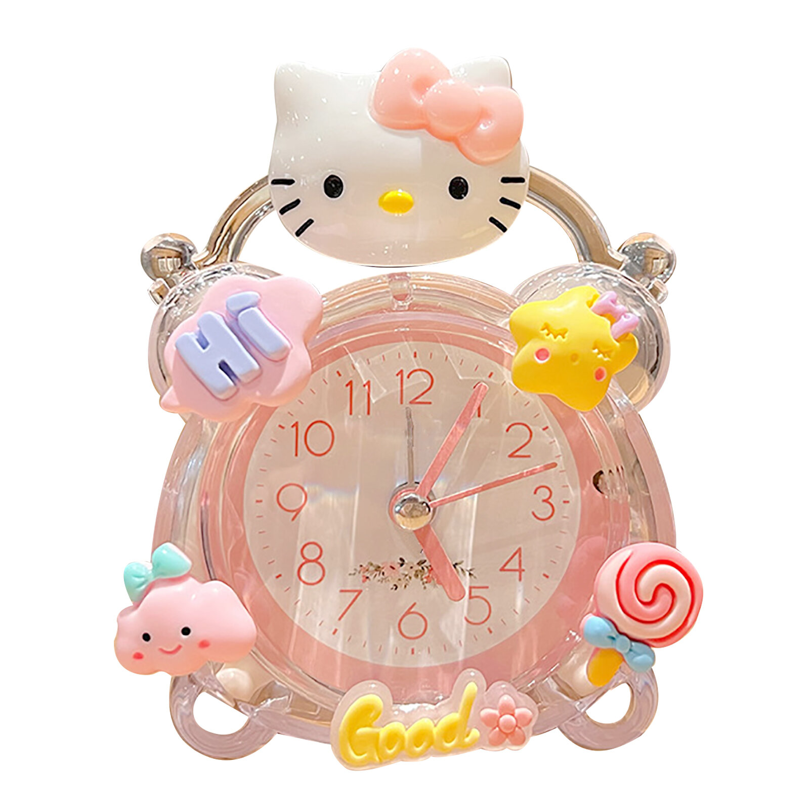 Будильник "Милый мультяшный розовый кот", ABS, для детской комнаты, портативный
