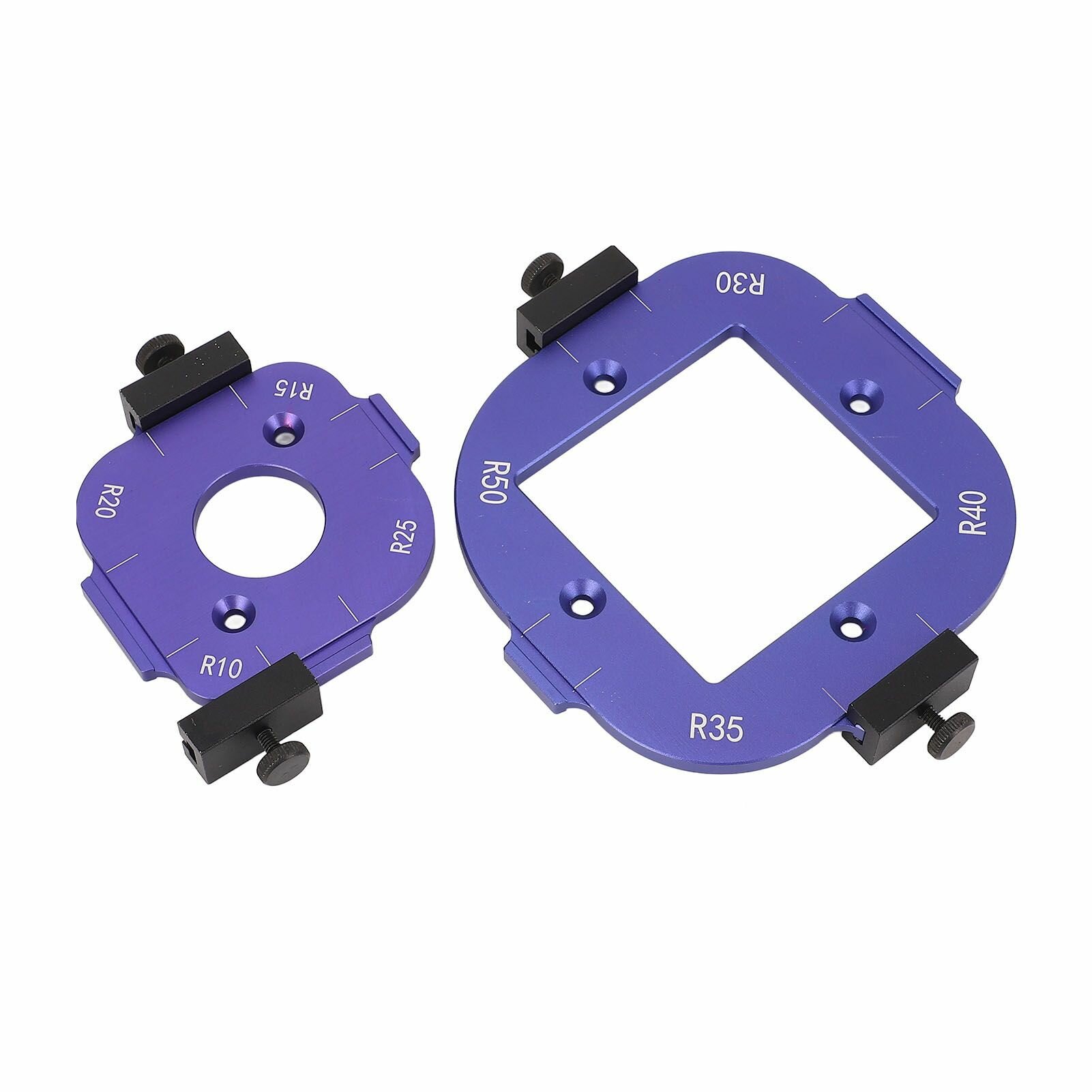 Набор угловых шаблонов с 2 фрезами для резки радиусов R10 R15 R20 R25 R30 R35 R40 R50, алюминиевый сплав, удобен в использовании