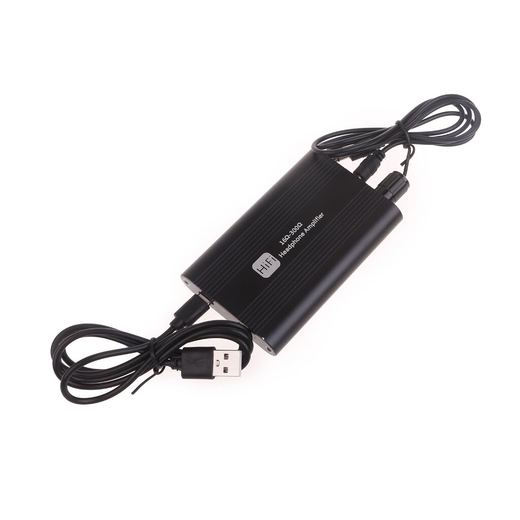 1 Комплект Усилителя Для Наушников HiFi 16-300Ω Портативный Усилитель Для Наушников Из Алюминиевого Сплава с USB-Кабелем Питания и Аудиокабелем