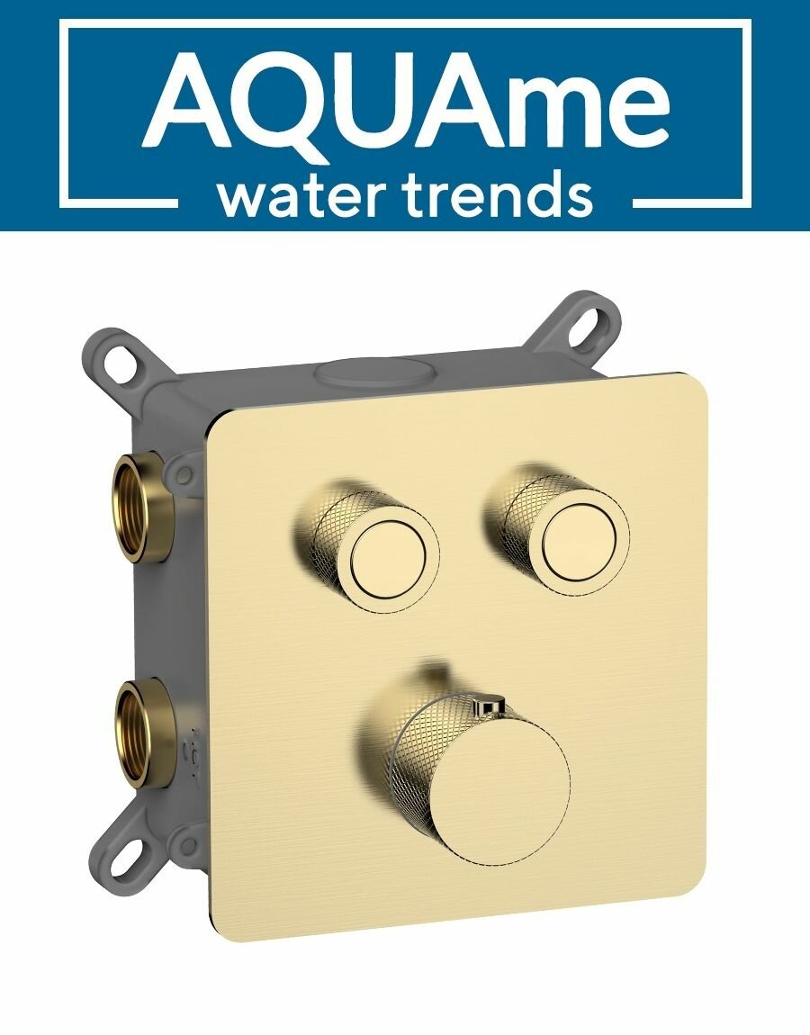 Смеситель для душа AQUAme с термостатом встраиваемый AQM8811BG