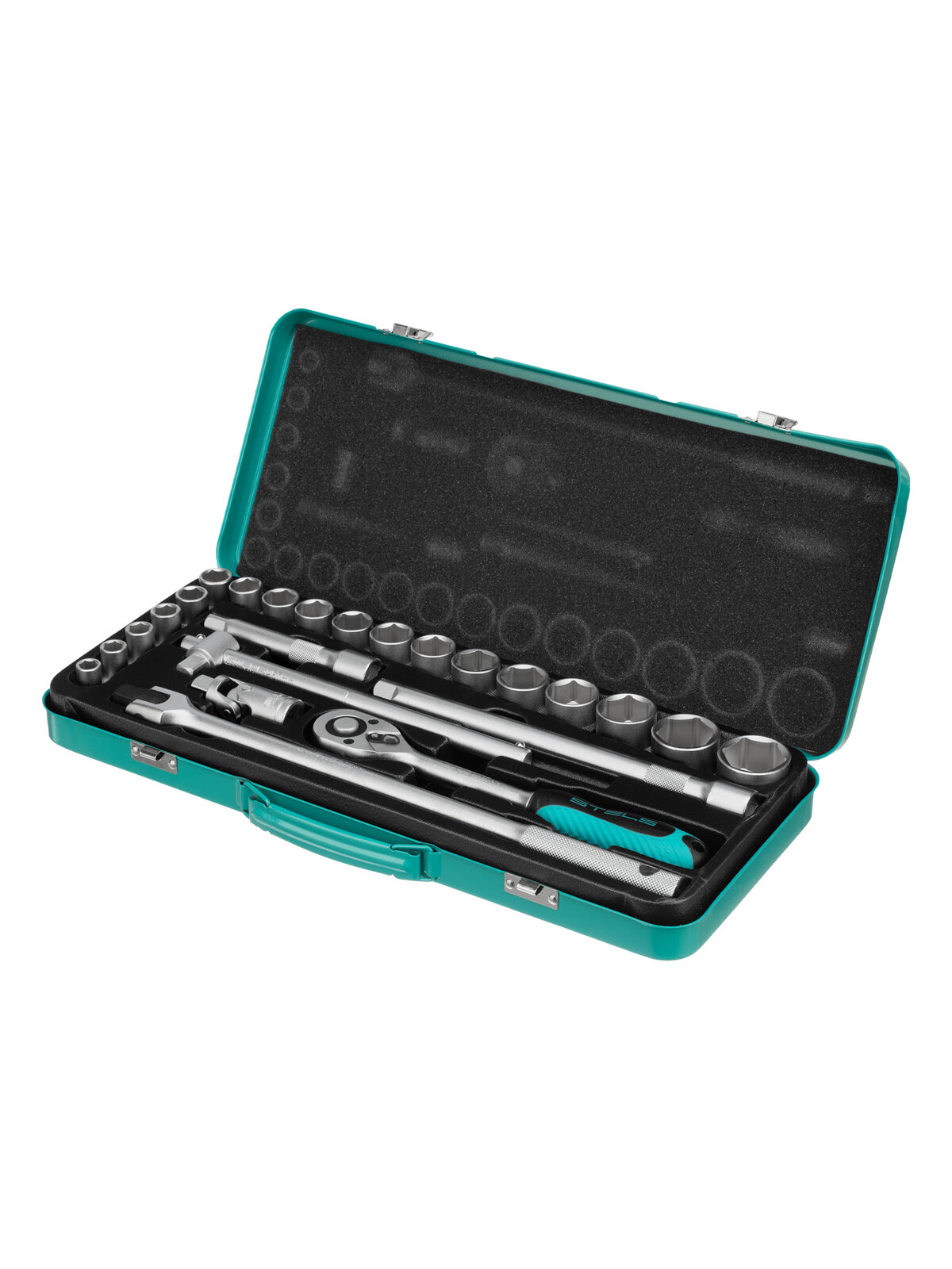 Набор торцевых головок с трещоткой Stels 1/2" 24 предмета 13578