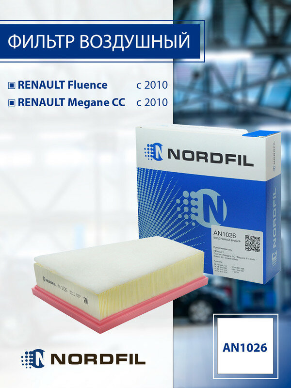 Воздушный фильтр двигателя Renault Fluence (Рено Флюэнс), Renault Megane III (Рено Меган 3), Renault Scenic III (Рено Сценик)