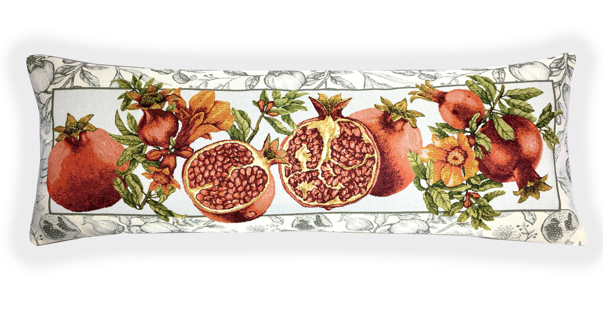 Декоративная гобеленовая наволочка "Гранаты на ветке" 32х85 см MIDA VANERI