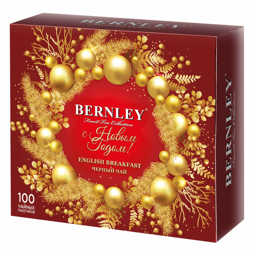 Bernley Чай черный english breakfast байховый цейлонский мелкий 100 пакетиков