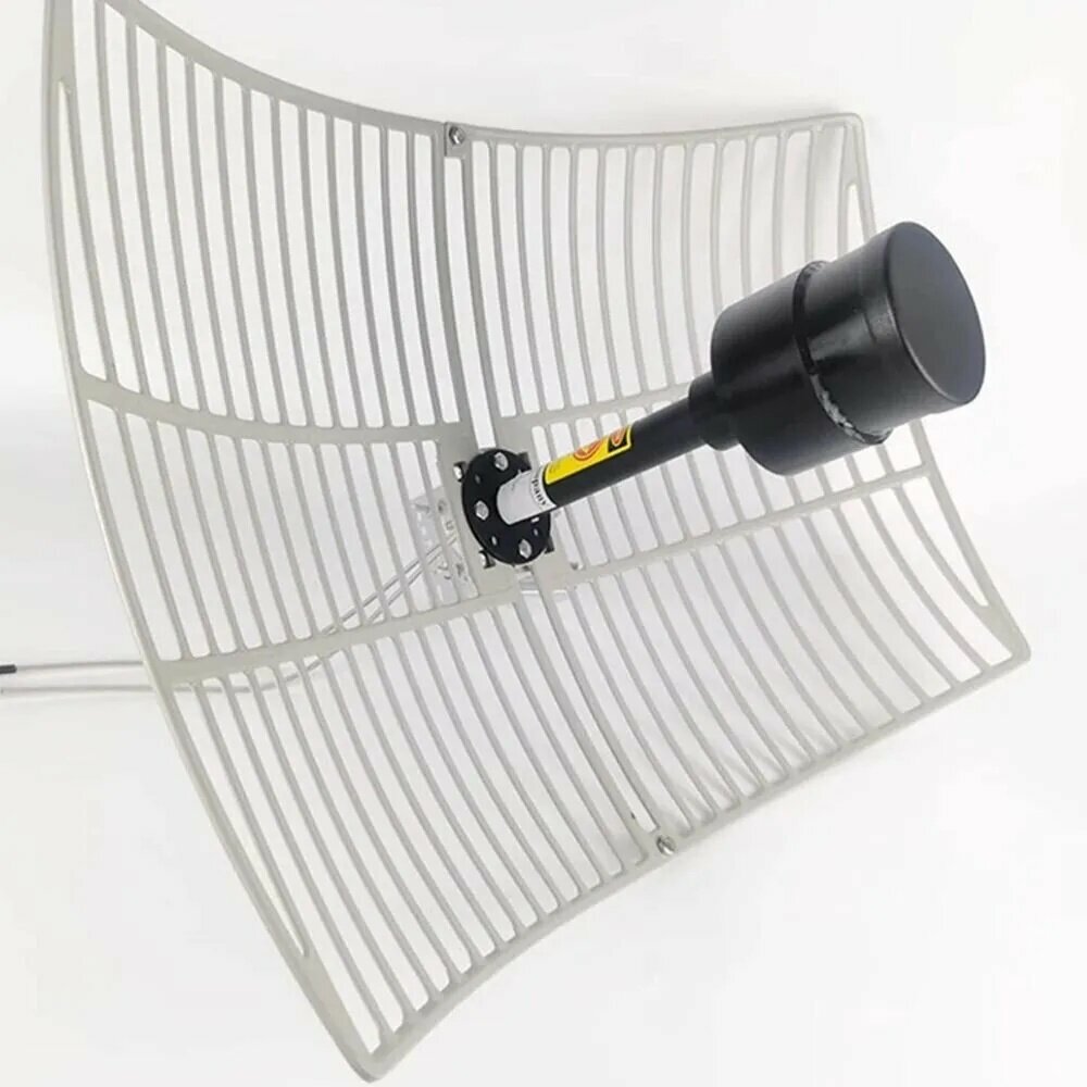 Параболическая Решетчатая Антенна 48DBI 4G/5G (1700-3800 МГц) Наружная Дальнего Радиуса - Loef с 2 Внешними Усилителями MIMO типа "Мама" для Слабого Сигнала Крепежные элементы антенны